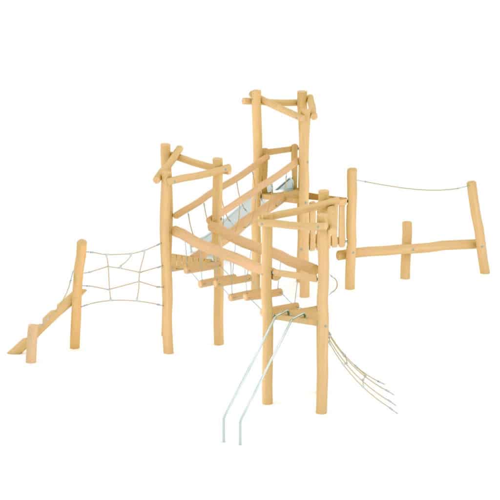 RB1315 | Klim- en klauter labyrinth met glijbaan - Hercules Speeltoestellen